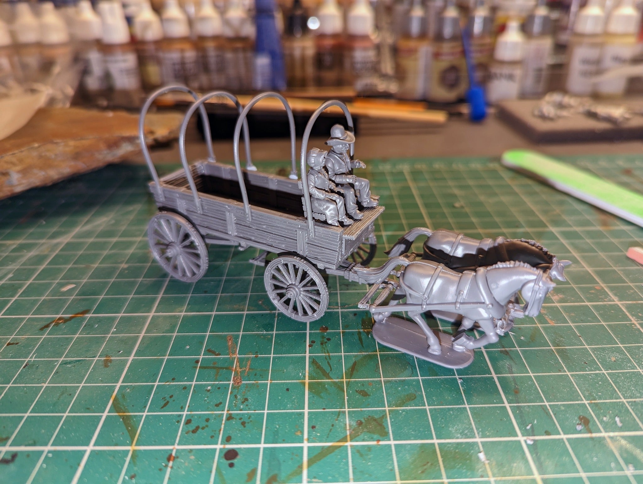 28mm plastic Western wagon
