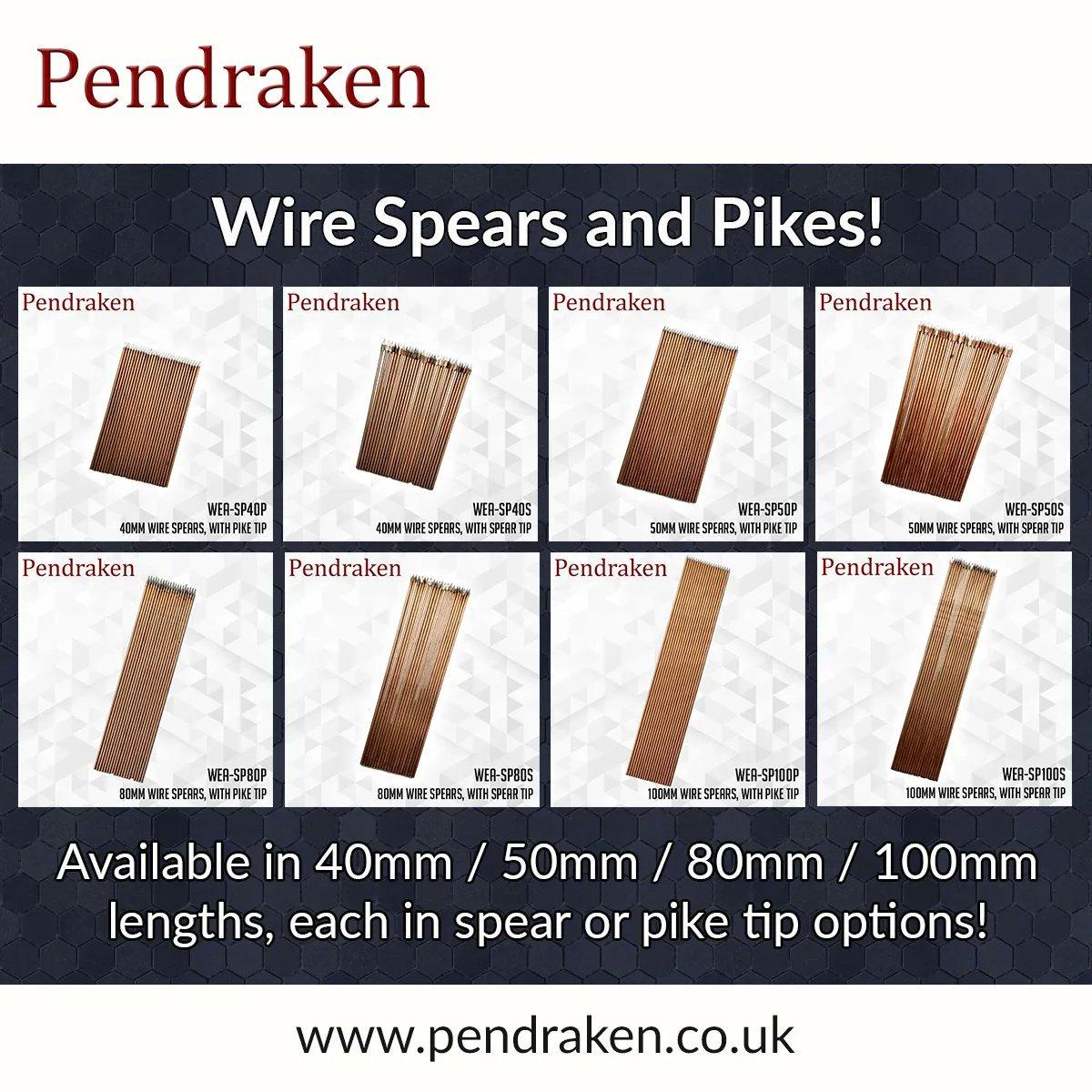 Wire spears now available from Pendraken